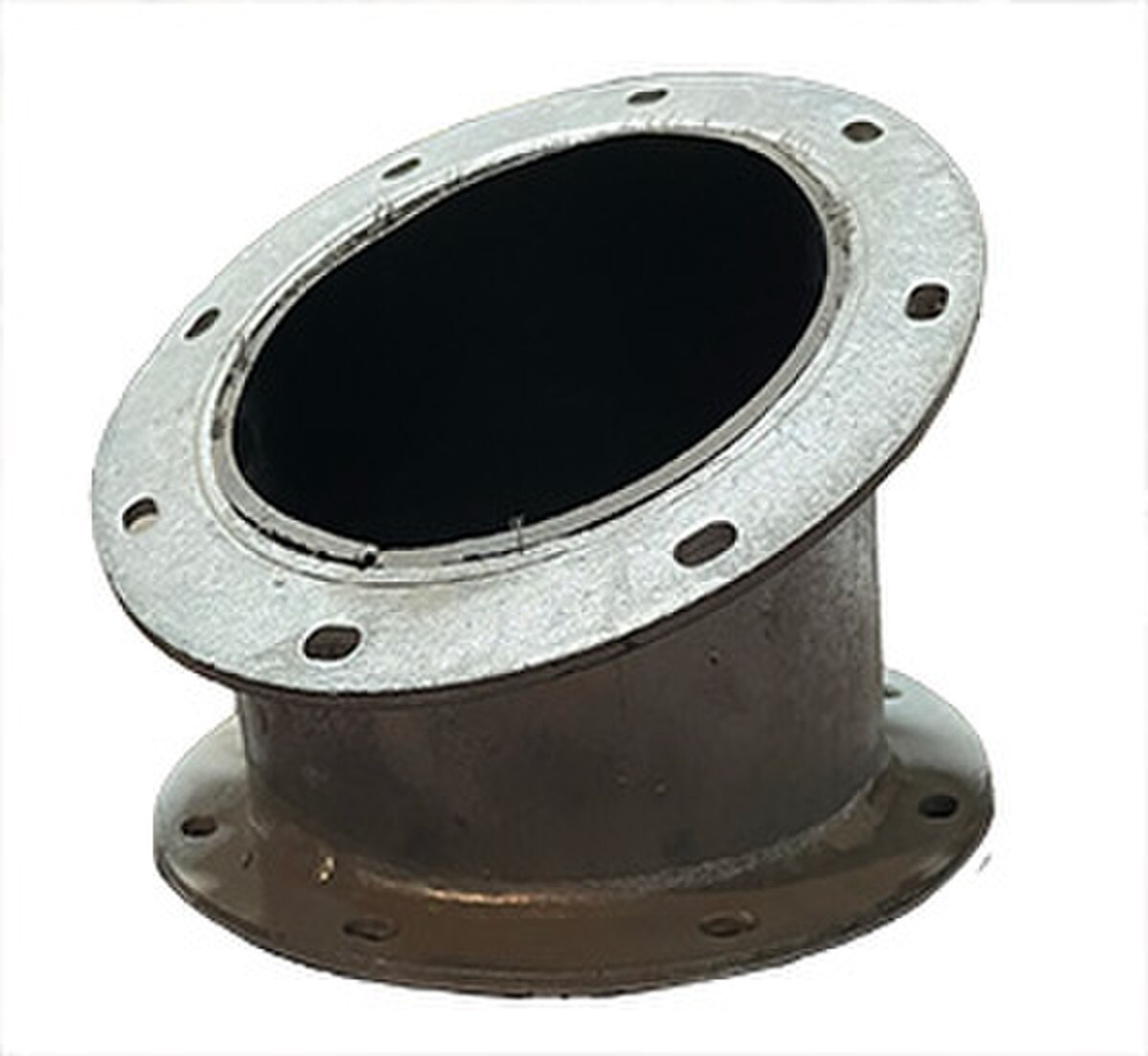 16" Adjustable Elbow, UHMW Lined, 22-1/2 Degree Section, Galvanized, 7 ...