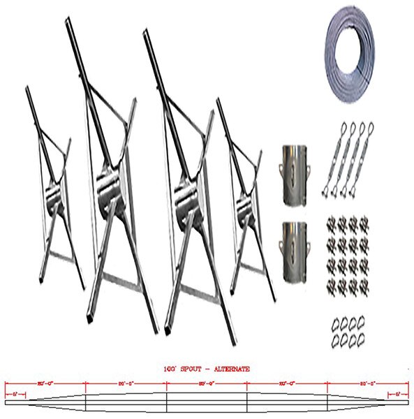 Pipe Truss Kits: 6"-14" Spout Diameter, 40' - 100' Lengths