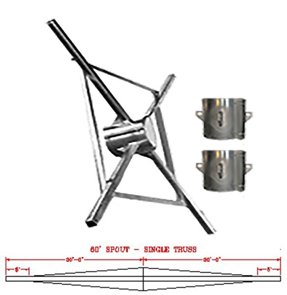 Pipe Truss Kits: 6"-14" Spout Diameter, 40' - 100' Lengths